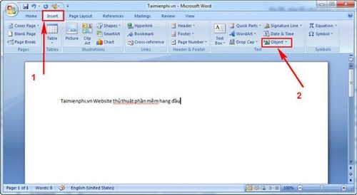 Merge and Combine Text in Word 2007