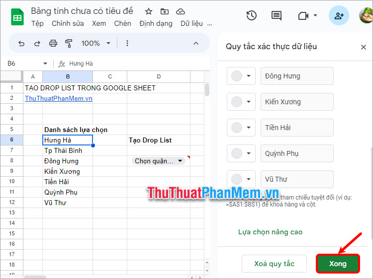 How to Create Selections in Google Sheets - Making Dropdown Lists, Drop List