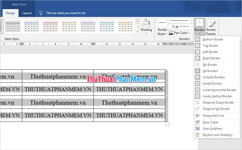 How to Delete Table Borders in Word