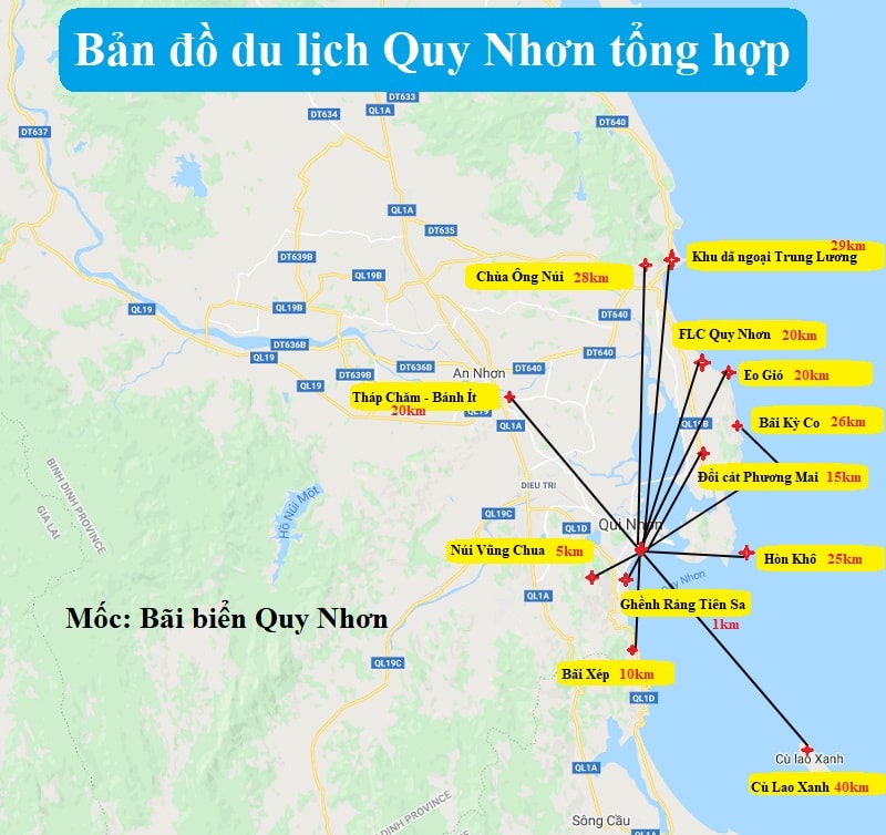 Latest Update: Quy Nhon Phu Yen Map - Mytour