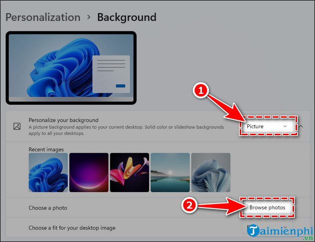 Change Windows 11 Desktop Wallpaper with Images from Your Computer