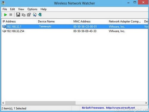 Control and manage your Wifi network with Wireless Network Watcher