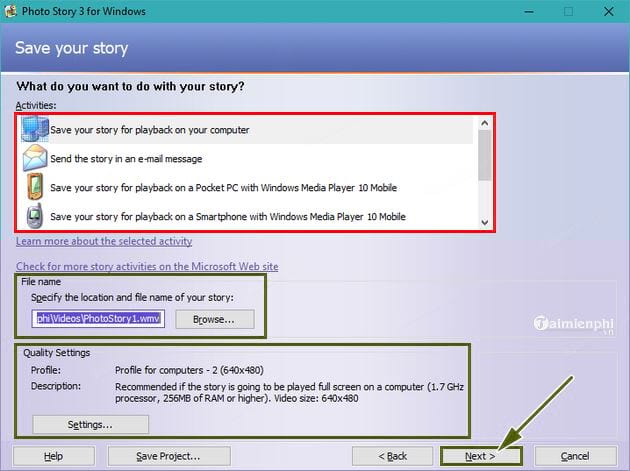 Guide to using Photo Story 3 for Windows: Creating videos from photos