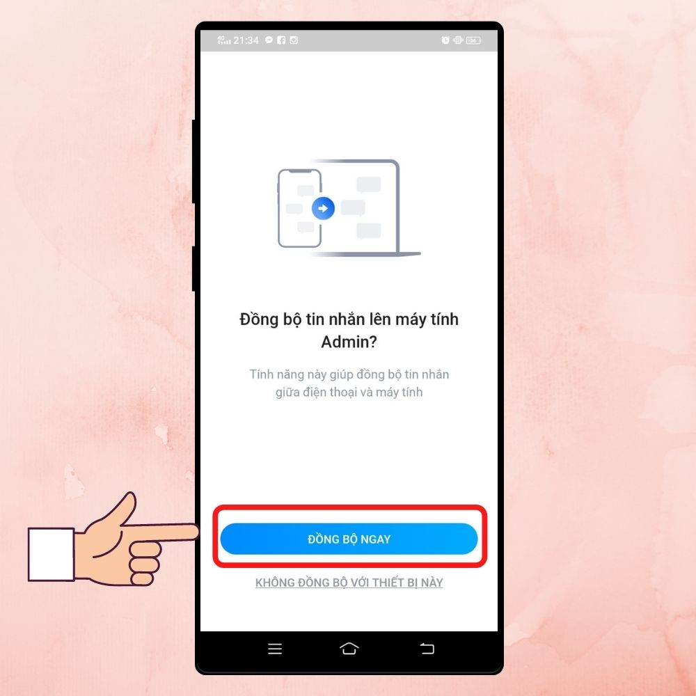 Syncing Zalo messages on computer and phone in just 5 seconds