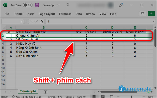 Quickly Highlight Rows in Excel Using Shortcut Keys