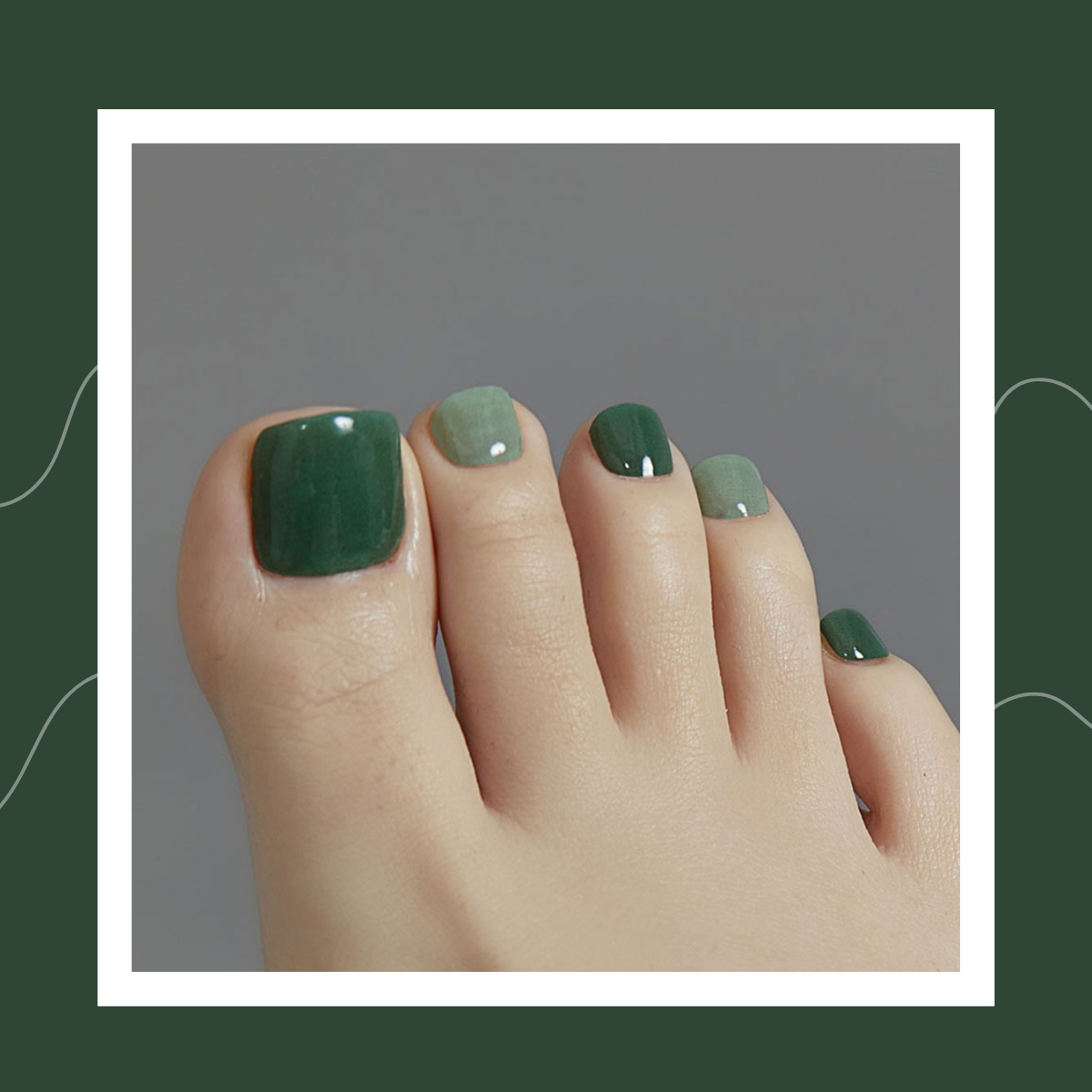 Discover 40+ Elegant Moss Green Toenail Designs | Mytour