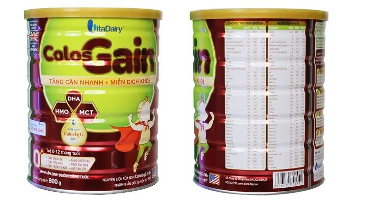 Đánh giá sữa Colos Gain 0+, Colos Gain 1+ và sữa dinh dưỡng pha sẵn ...