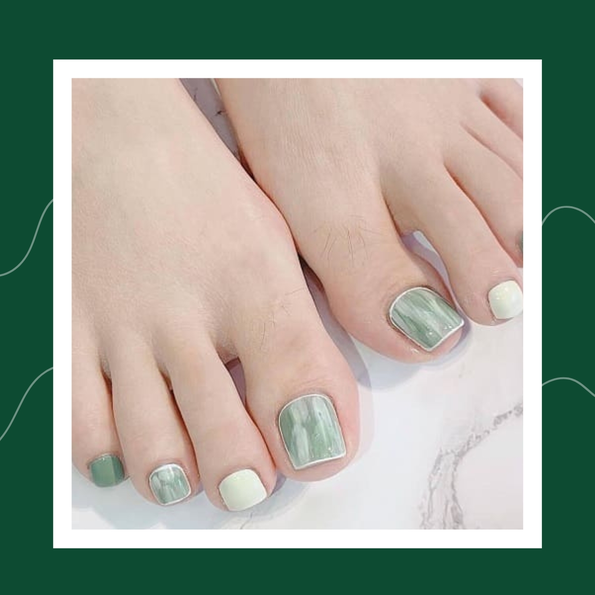 Discover 40+ Elegant Moss Green Toenail Designs | Mytour
