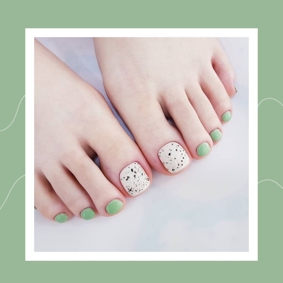 Discover 40+ Elegant Moss Green Toenail Designs | Mytour