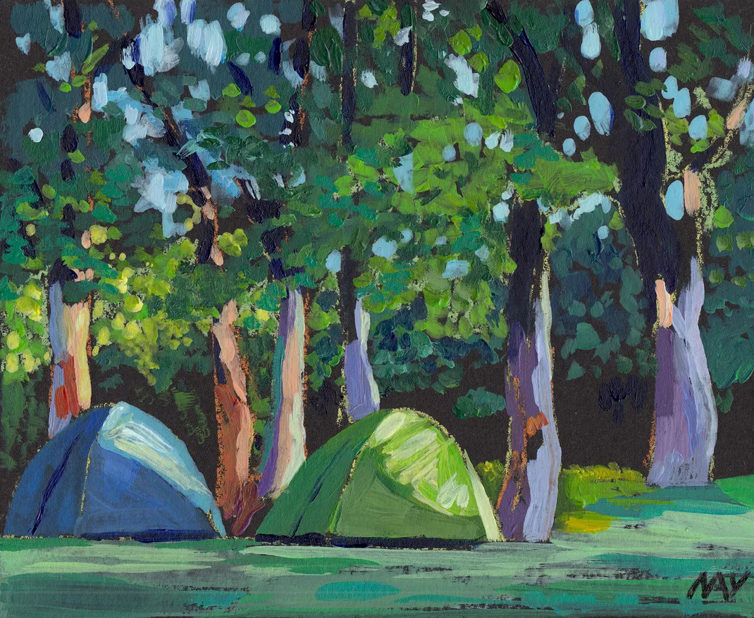 The Most Beautiful Tent Campsite Paintings