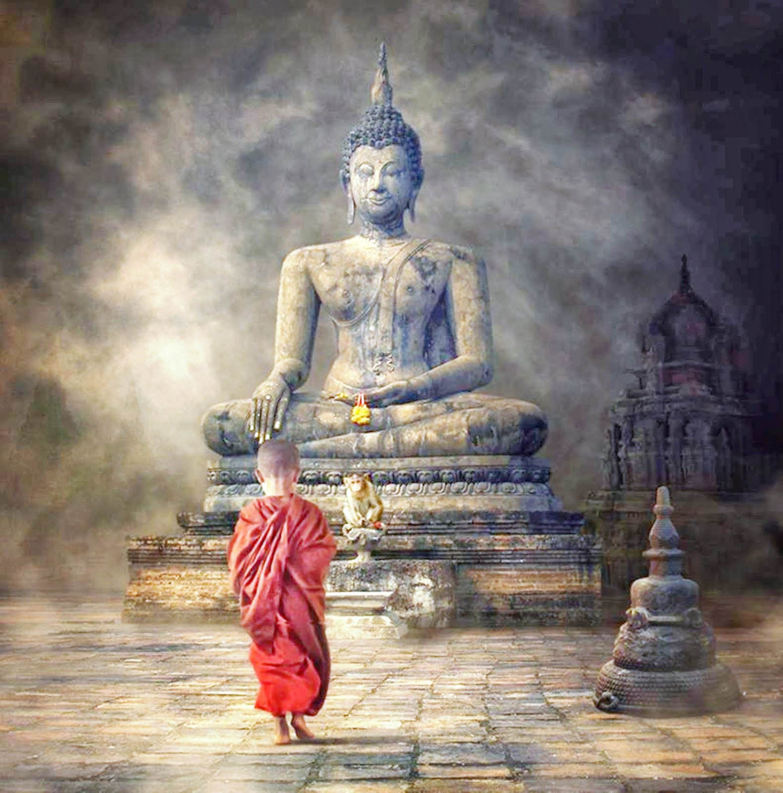 The most exquisite images of bowing to Buddha