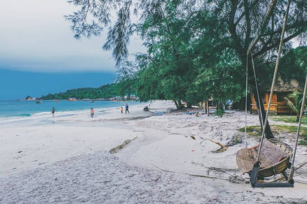 Blue sea, white sands, golden sun, and me at Koh Rong, Koh Rong Samloem ...