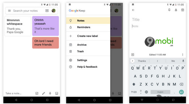 Google Keep updates its Material Design interface
