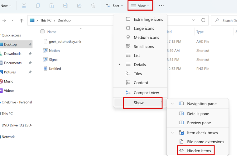 Displaying hidden files on Windows 11 is incredibly simple and fast
