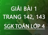 Solve Exercise 1 on pages 142 and 143 of Math 4 textbook, Calculate area?