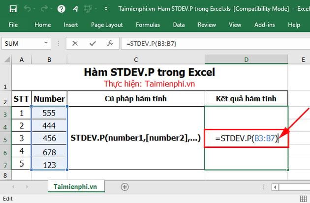 Unlocking the Power of STDEV.P in Excel: Syntax and Usage Explained