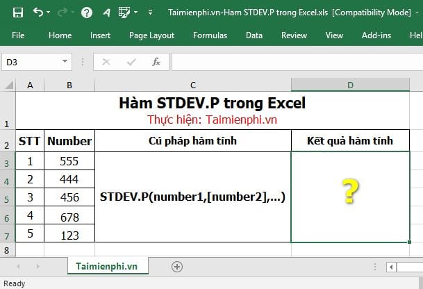 Unlocking the Power of STDEV.P in Excel: Syntax and Usage Explained