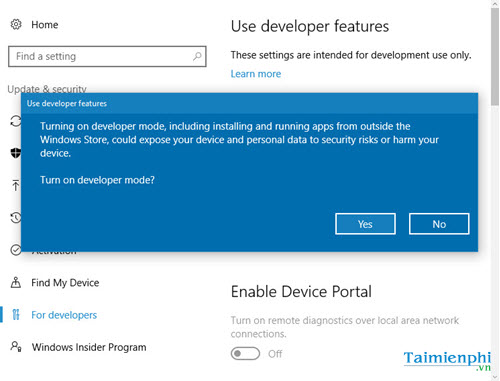 Exploring the 'Developer Mode' on Windows 10