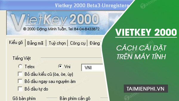 Installing Vietkey 2000 for Vietnamese Typing