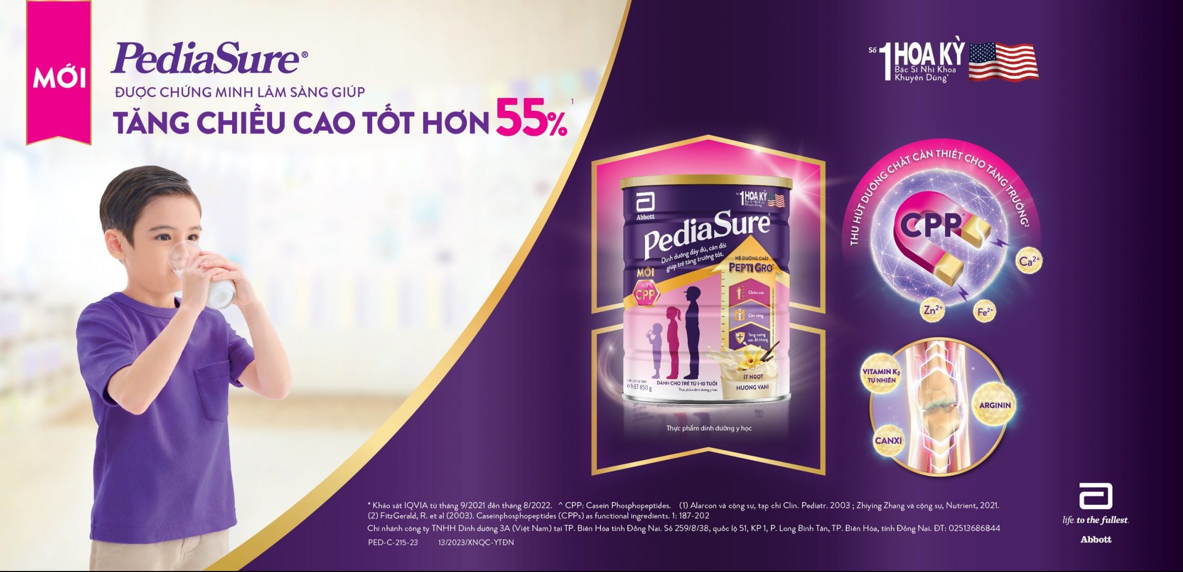 Pediasure with new CPP formula, helping children grow taller