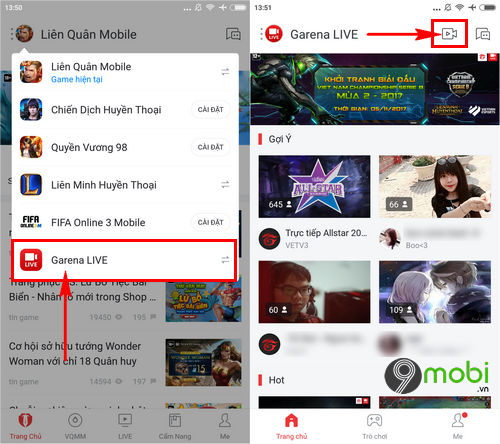 Guide on Live Streaming Liên Quân Mobile on Garena