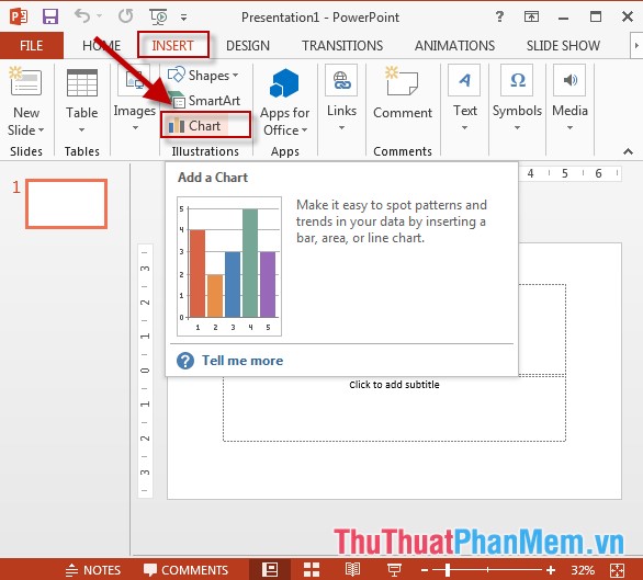 Adding Charts to PowerPoint Slides