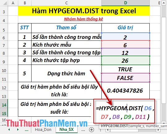HYPGEOM.DIST Function - Hypergeometric Distribution in Excel