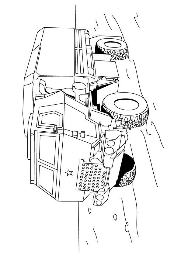 Coloring Fun: Container Truck for Kids