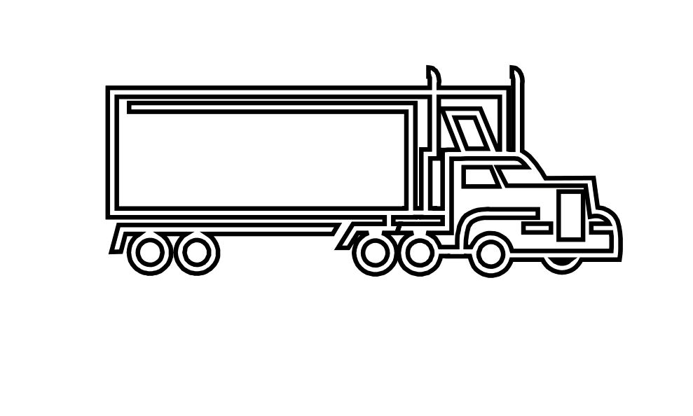 Coloring Fun: Container Truck for Kids
