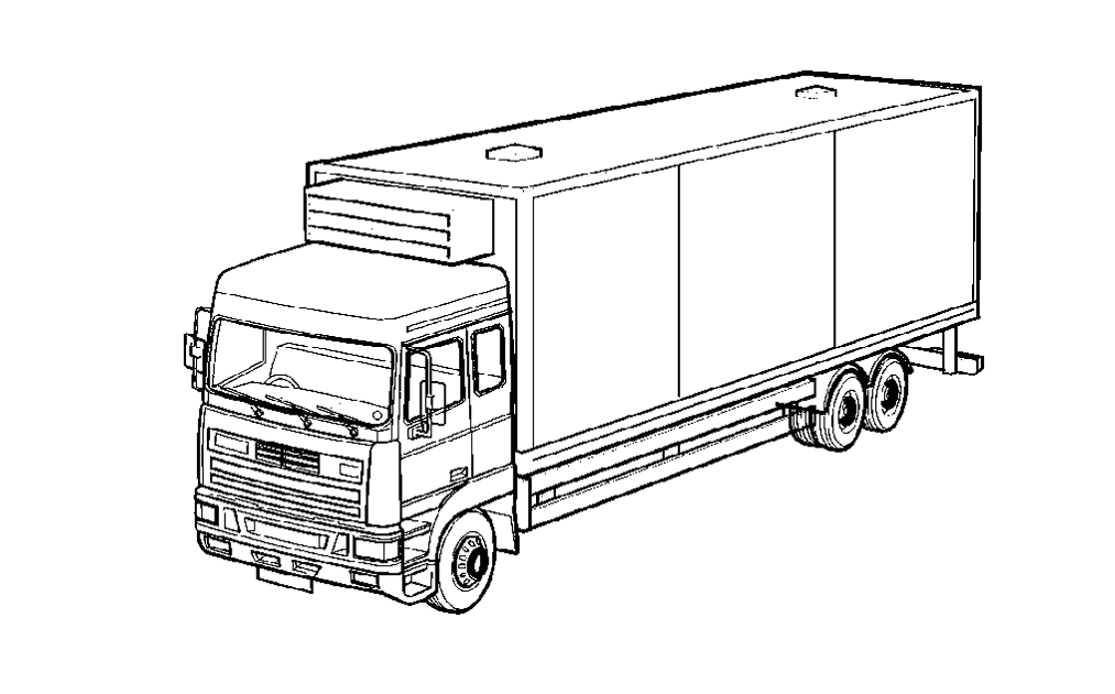 Coloring Fun: Container Truck for Kids
