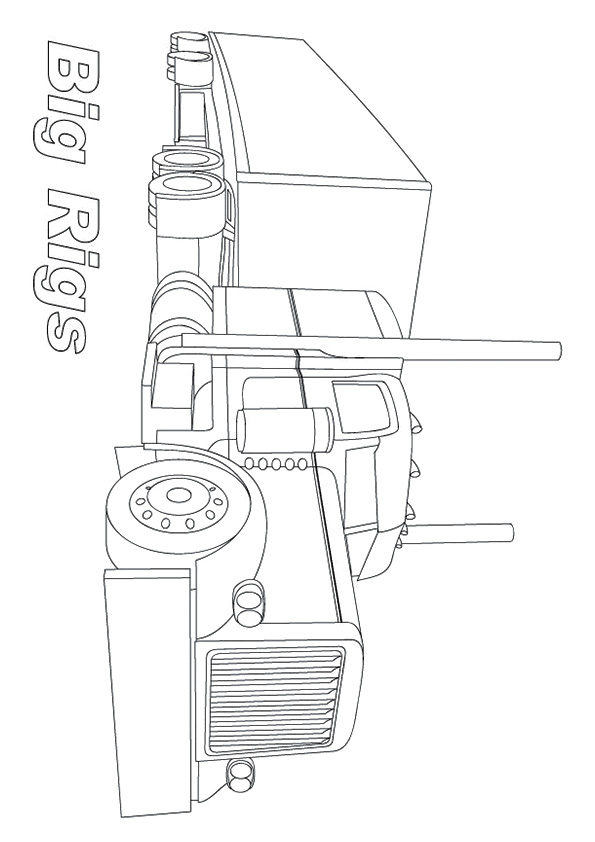 Coloring Fun: Container Truck for Kids
