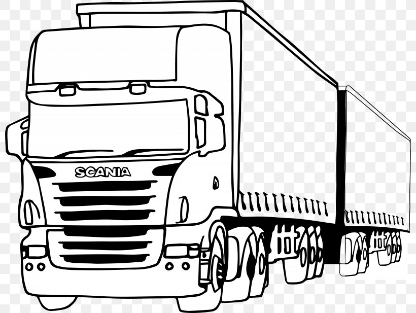Coloring Fun: Container Truck for Kids