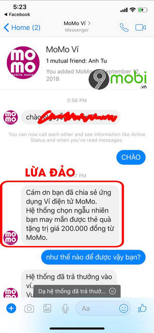 Identifying Fake Momo Messages