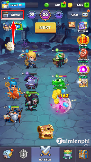 How to change Taptap Heroes game language to Vietnamese
