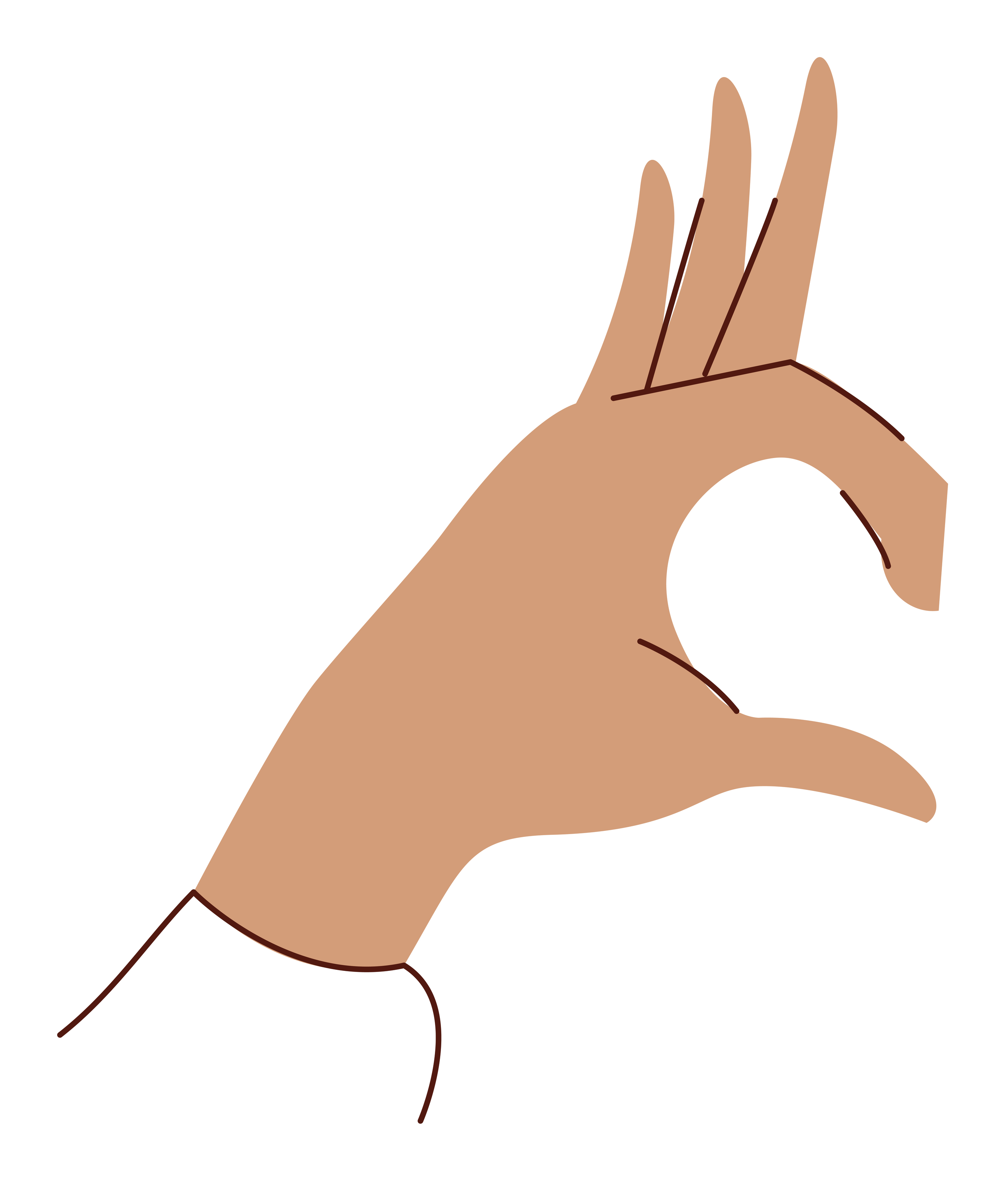 Hand-drawn half heart images