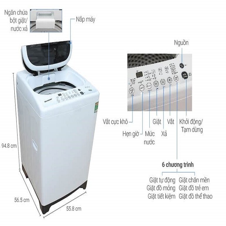 Effective and Safe Usage Guide for Sharp 8kg Washing Machine | Mytour.vn