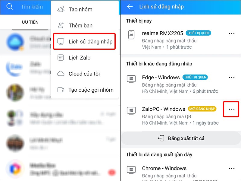 Tips for remotely logging out of Zalo on other accounts