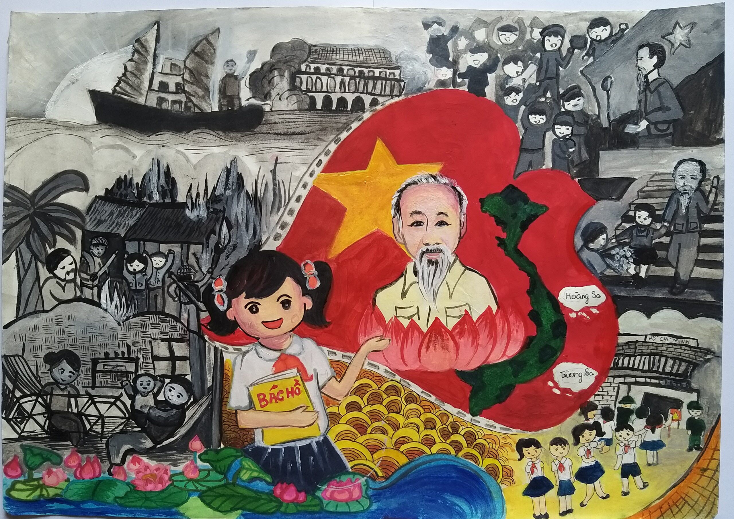 Paintings of Uncle Ho, the most beautiful depictions of Uncle Ho