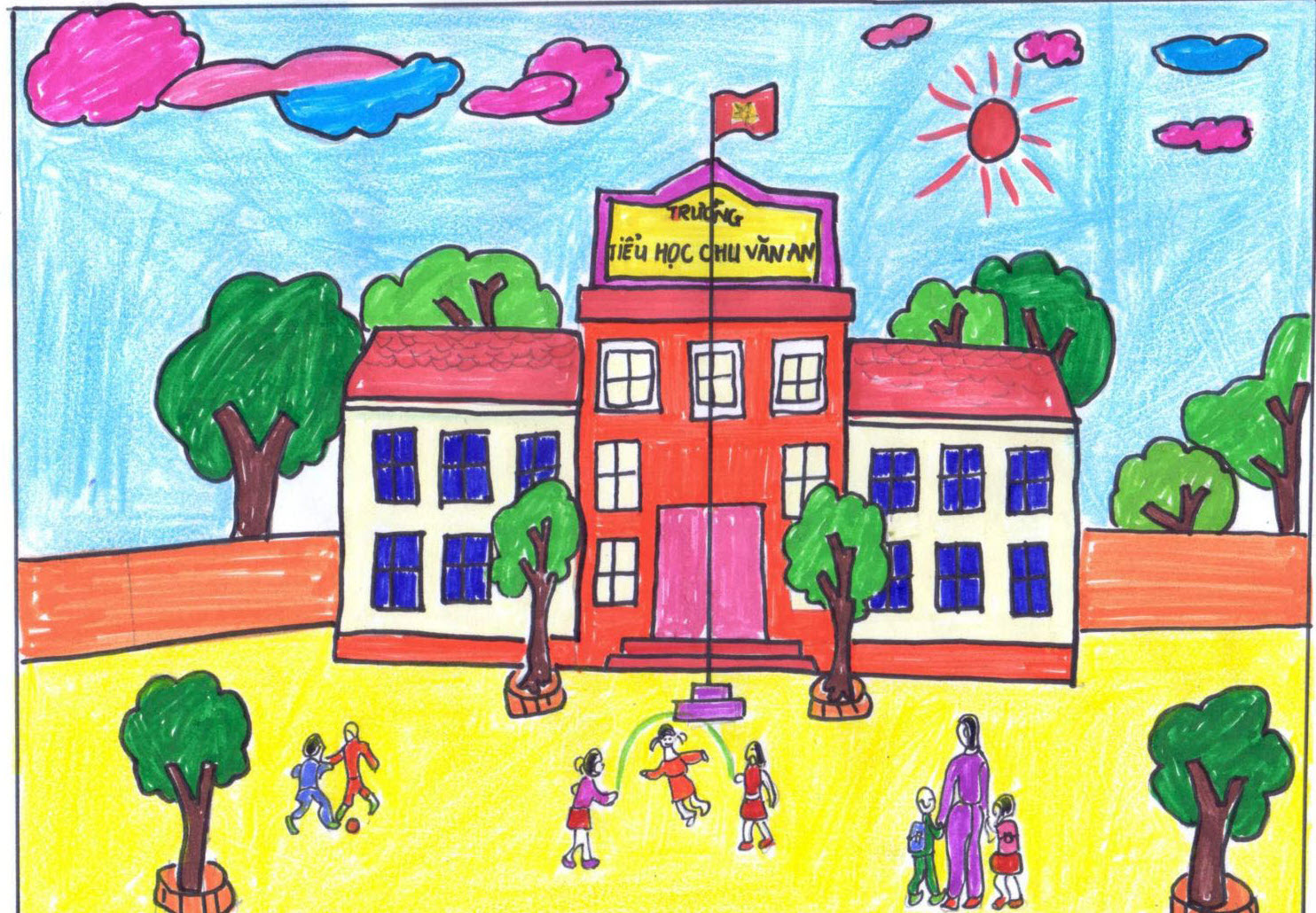 The most beautiful artwork depicting the dream school