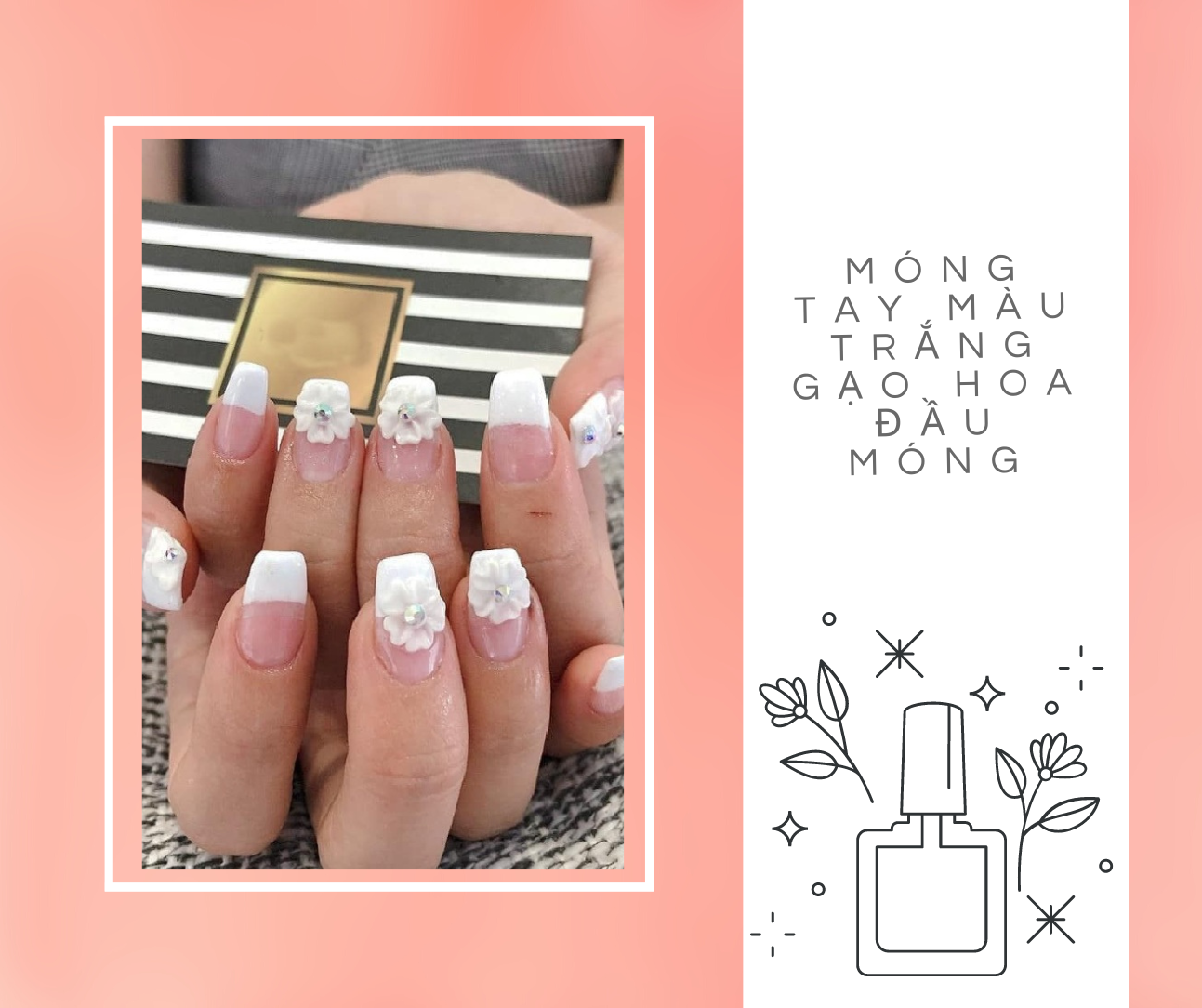 TOP 20 Beautiful, Simple, and Elegant White Rice Nail Designs in 2024 ...