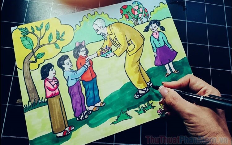 Paintings of Uncle Ho, the most beautiful depictions of Uncle Ho
