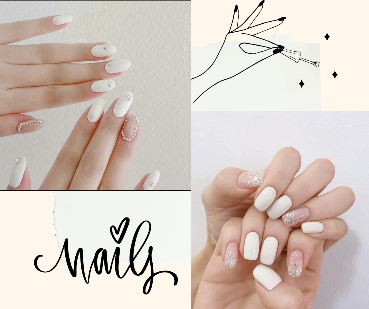 TOP 20 Beautiful, Simple, and Elegant White Rice Nail Designs in 2024 ...