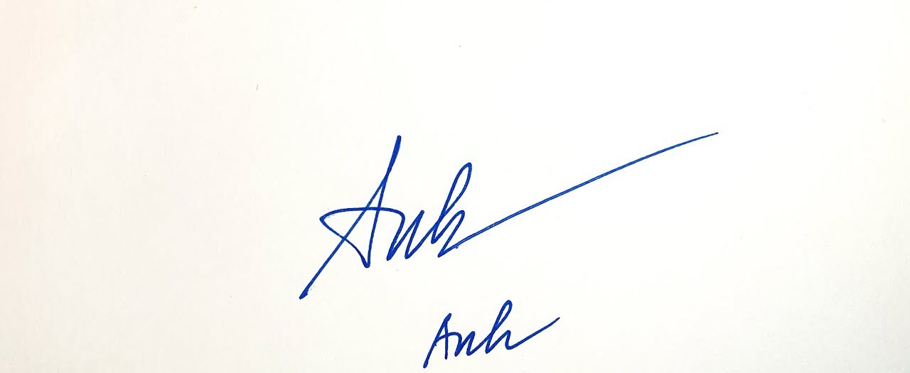 The Most Beautiful Signature for the Name Anh