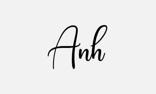 The Most Beautiful Signature for the Name Anh