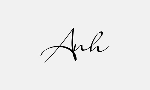 The Most Beautiful Signature for the Name Anh