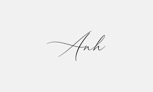 The Most Beautiful Signature for the Name Anh