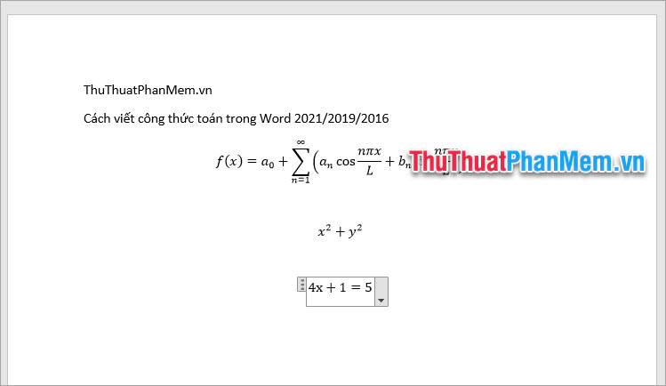 Crafting Mathematical Formulas in Word 2021/2019/2016 Made Effortless