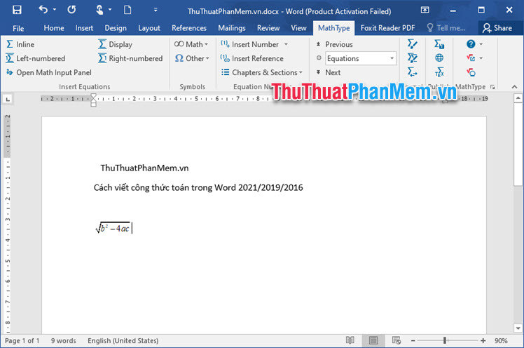 Crafting Mathematical Formulas in Word 2021/2019/2016 Made Effortless