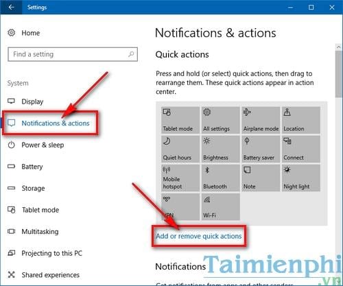 Customizing Quick Action Buttons in the Windows 10 Action Center