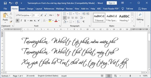 Compilation of the most beautiful handwritten fonts today